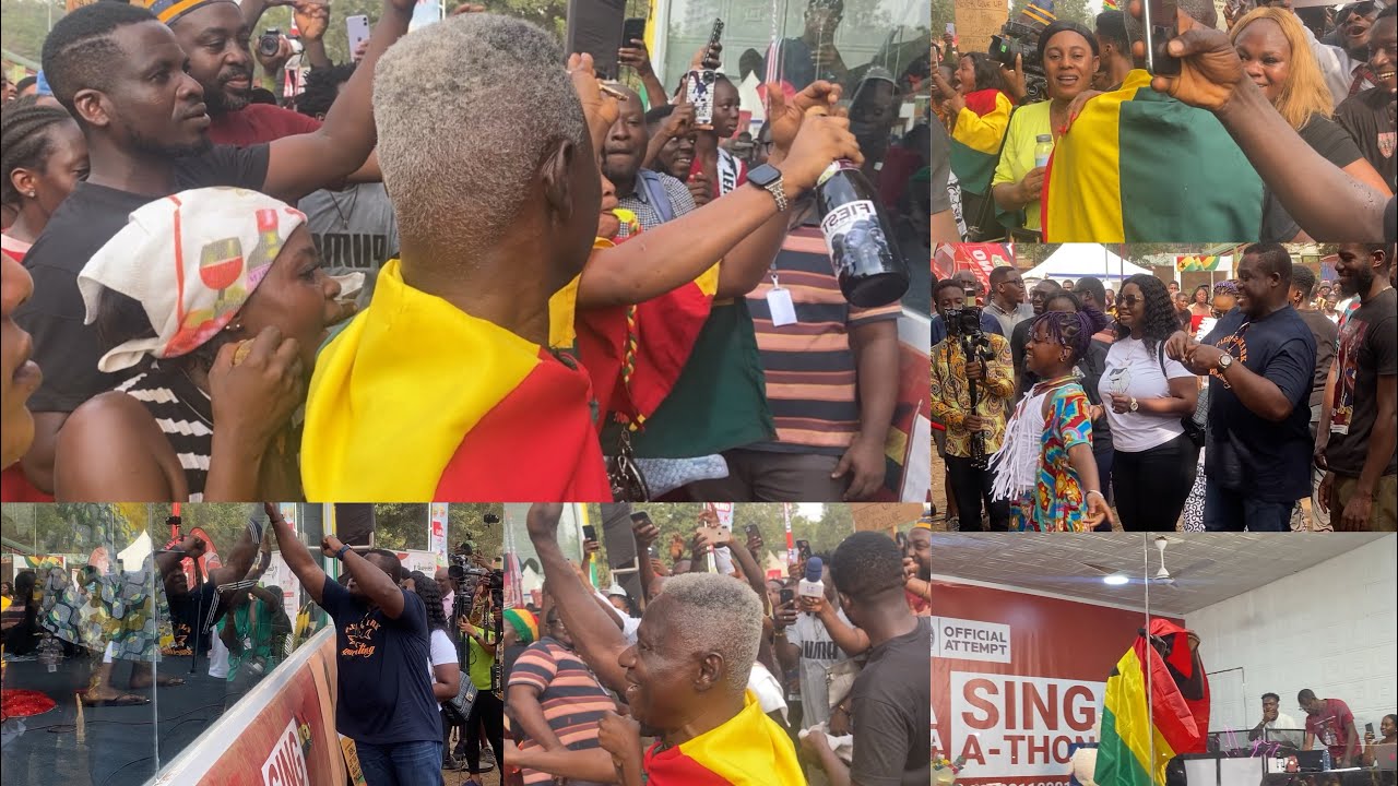 Afua’s Dad In Joy As Champagne🍾Popping Takesover At Sing-A-Ton+Sam ...