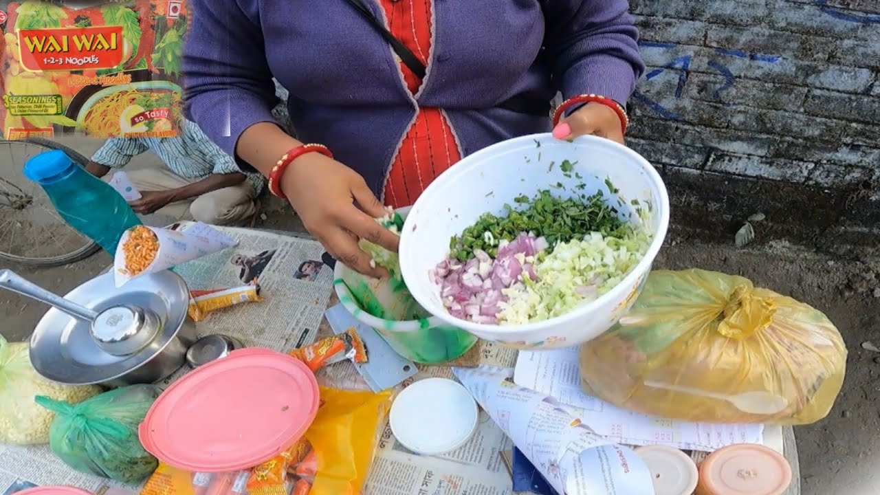 wai wai style jhal muri at Siliguri | #foodie - YouTube