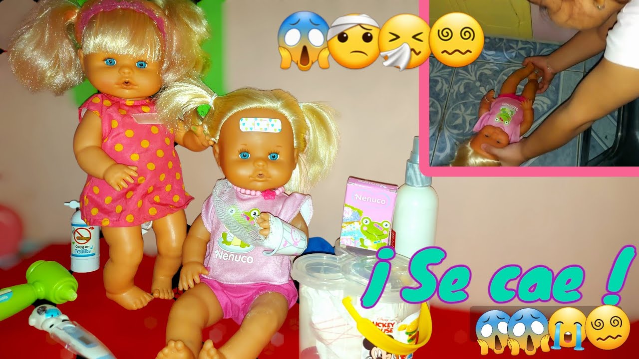 MI MUÑECA NENUCO NICOL SE CAE / LE PUSIMOS ESCAYOLA PARA SU BRASITO ...