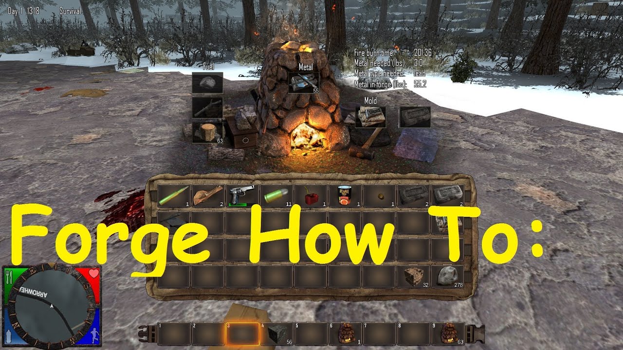 7 Days to Die - Alpha 6 Forge - How to Use the Forge! - YouTube