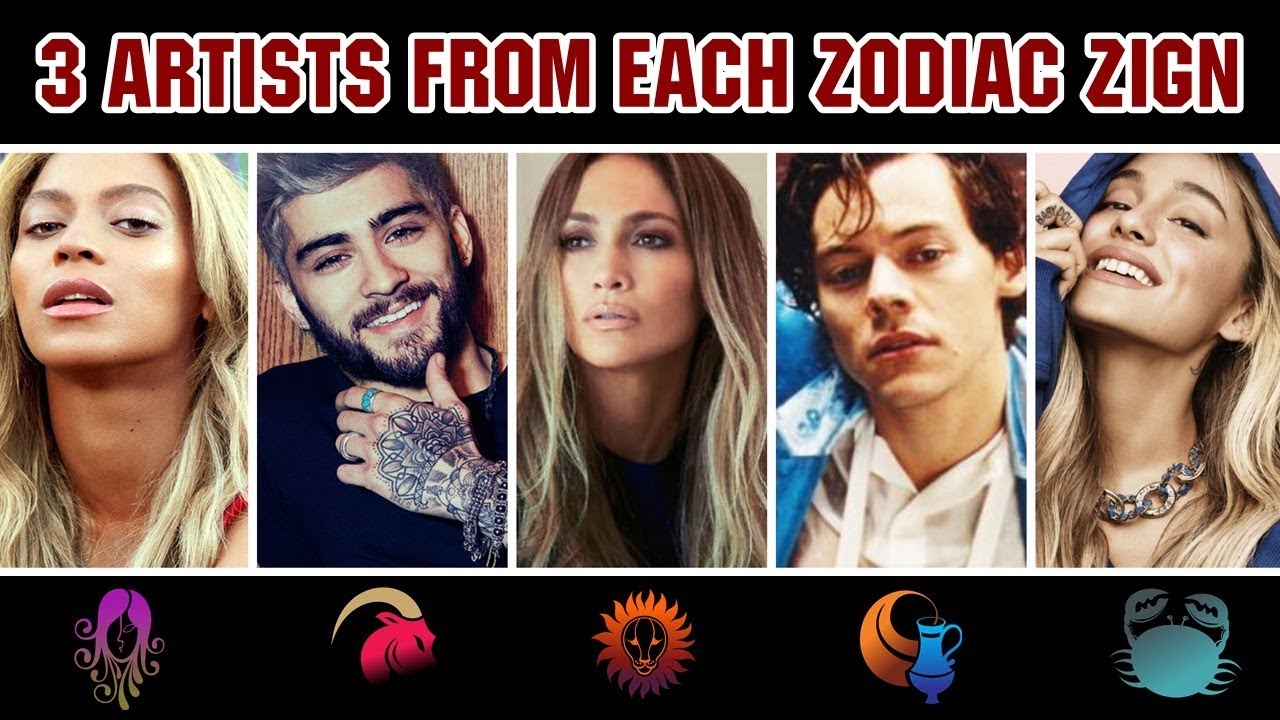 3 Artists From Each Zodiac Sign - YouTube