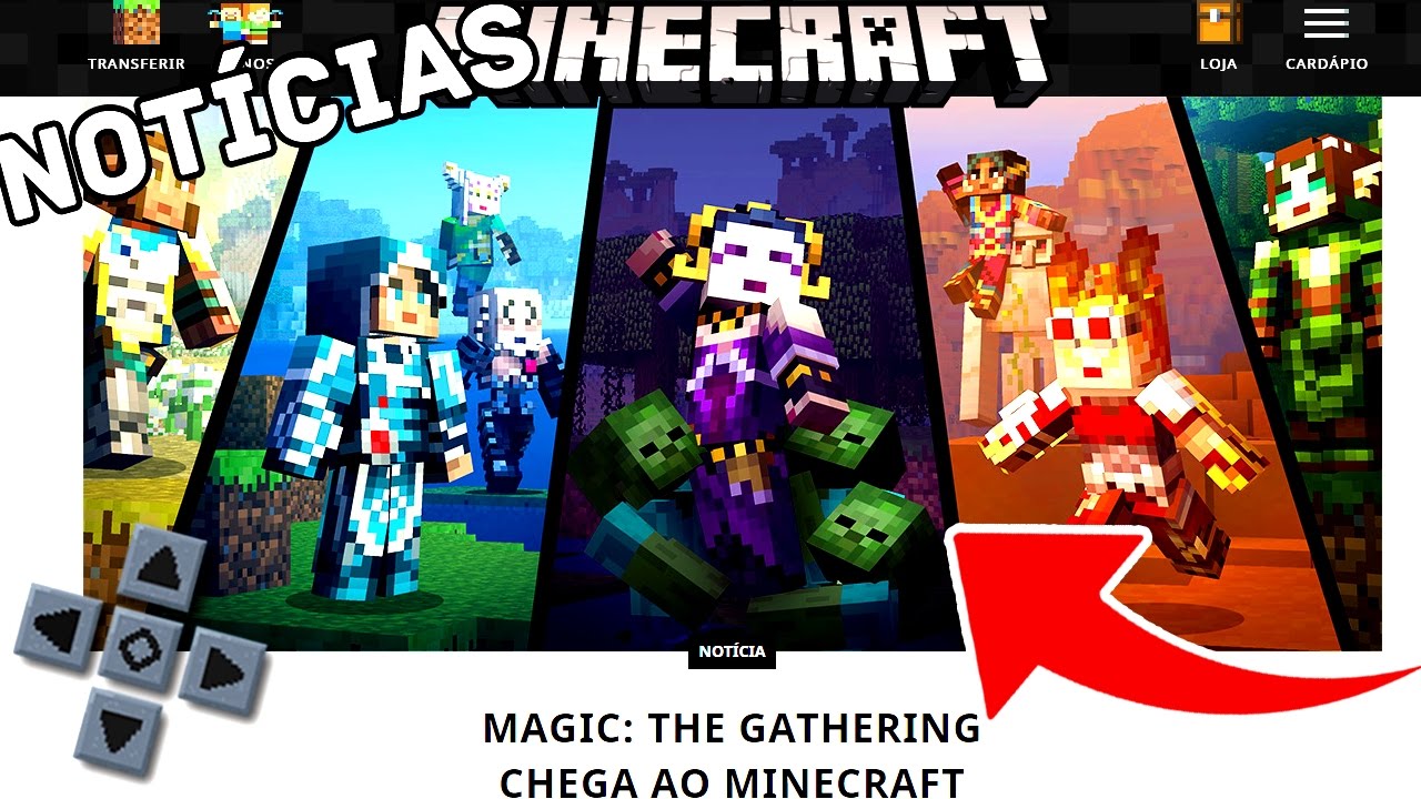 DOWNLOAD DO MINECRAFT PE SAI HOJE!? NOVA SKINPACK MAGIC: THE GATHERING ...