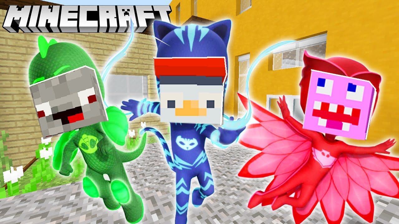 WIR VERWANDELN UNS IN PJ MASKS CHARAKTERE in Minecraft!? - YouTube
