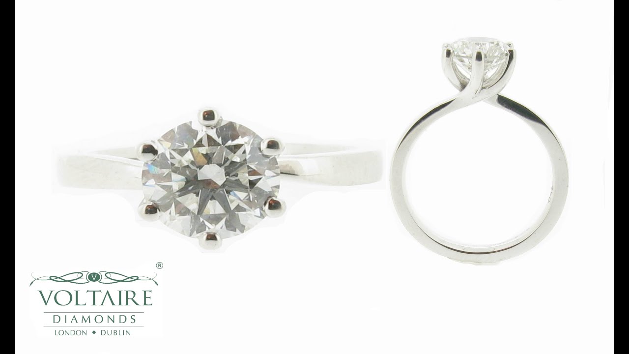 Six Claw Twist Solitaire Engagement Ring - ER 1101 - YouTube