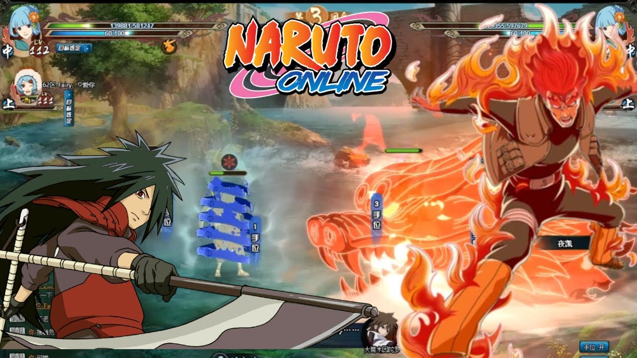 Naruto Online - Classic Battle Guy [Gate of Death] and Madara [Final ...