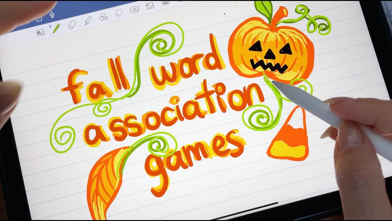 iPad ASMR 🎃 Fall Word Association Games 🍁 Word Unscramble, Find the ...