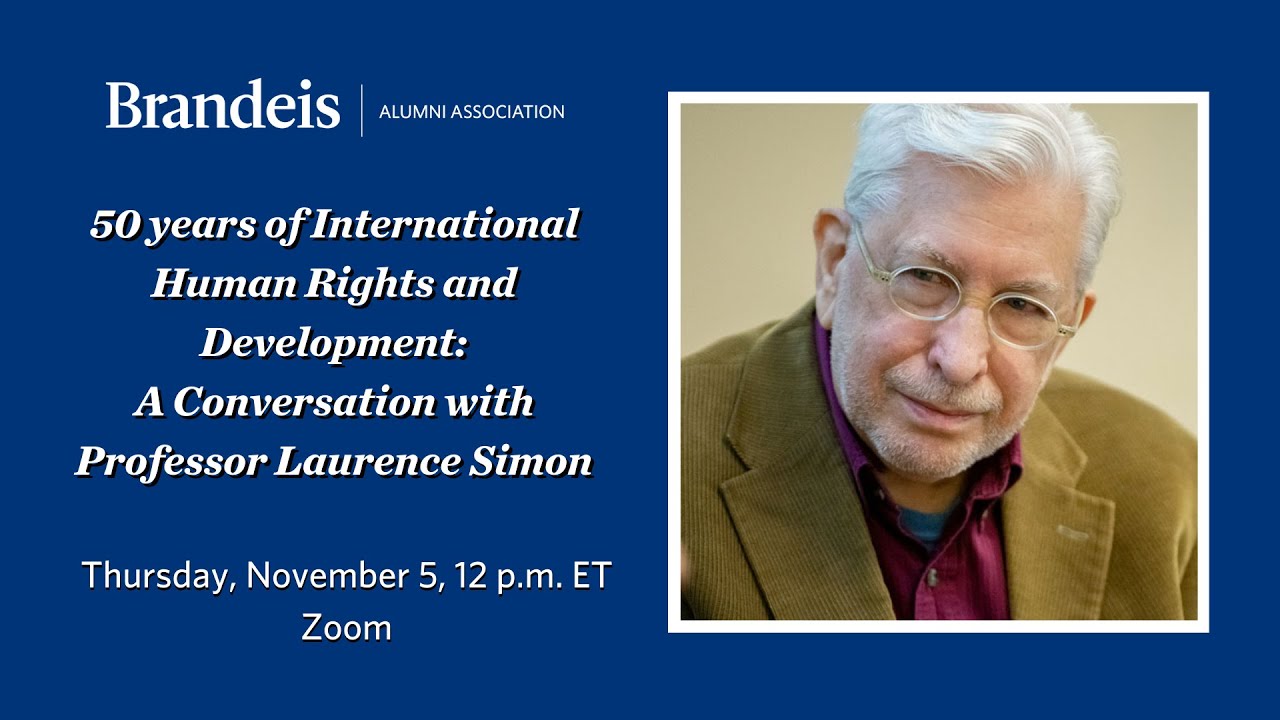 Virtual Faculty Event with Prof. Laurence Simon - YouTube