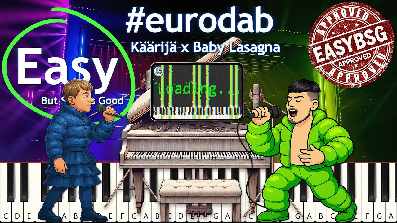 Käärijä x Baby Lasagna – #eurodab | Easy Piano Tutorial (EBSG version ...
