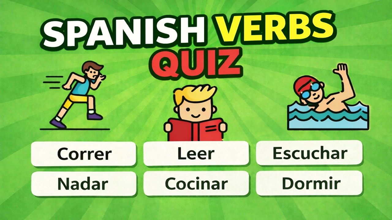 Test 50 BASIC SPANISH VERBS 🏃📚🤔 | Spanish Quiz 🧠 – 50 Common Verbs ...