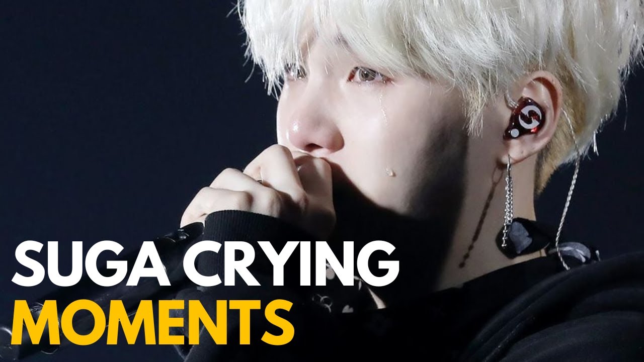 SUGA's crying moments that completely broke us - YouTube