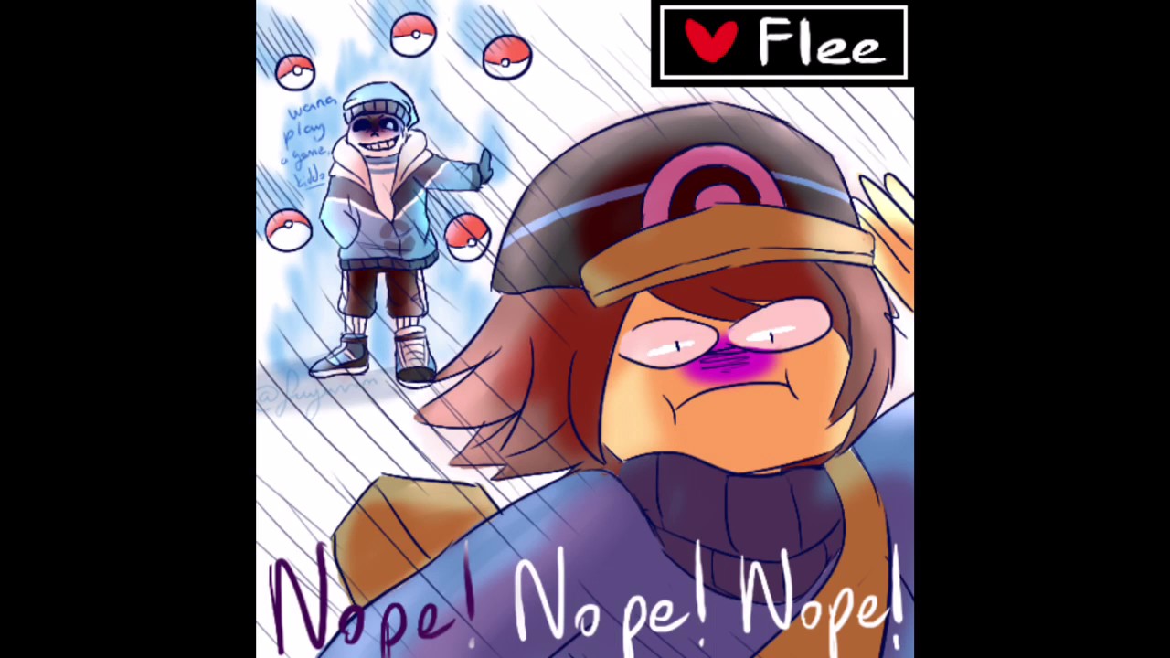 PokeTale Au Comic Dub 2016 | Catching Sans In PokeBall | - YouTube