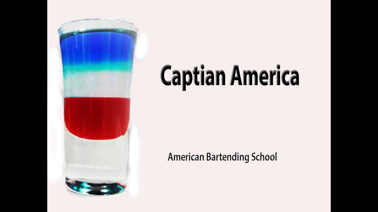 Captain America Cocktail Drink Recipe - YouTube