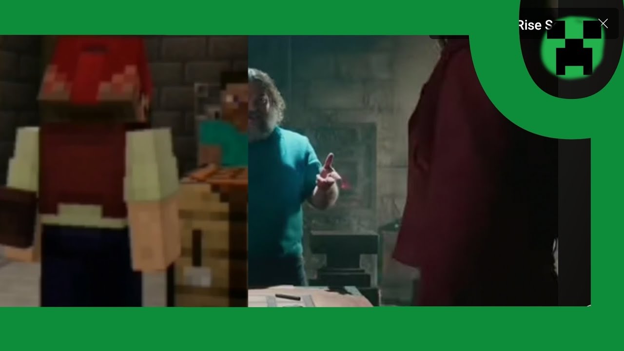 the minecraft movie crafting scene if it was actually made from ...