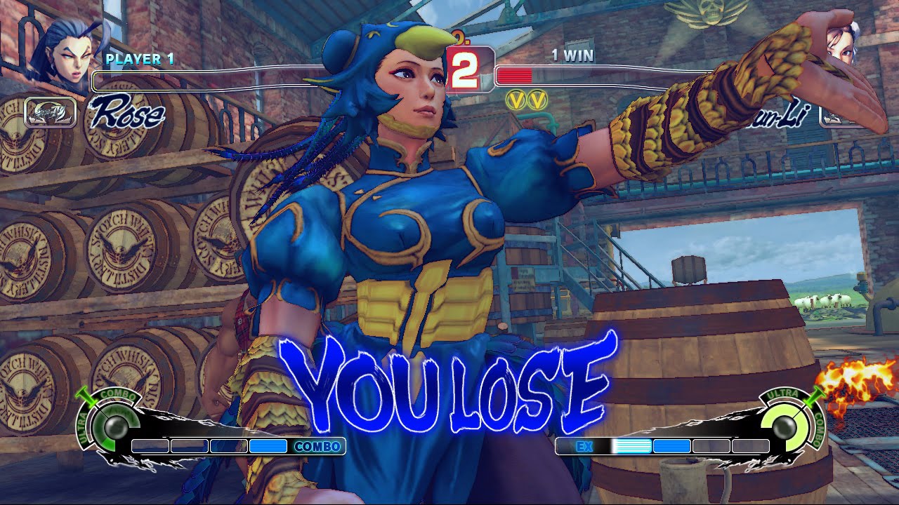 (FAIL)Ultra Street Fighter IV - Rose vs Chun Li - YouTube