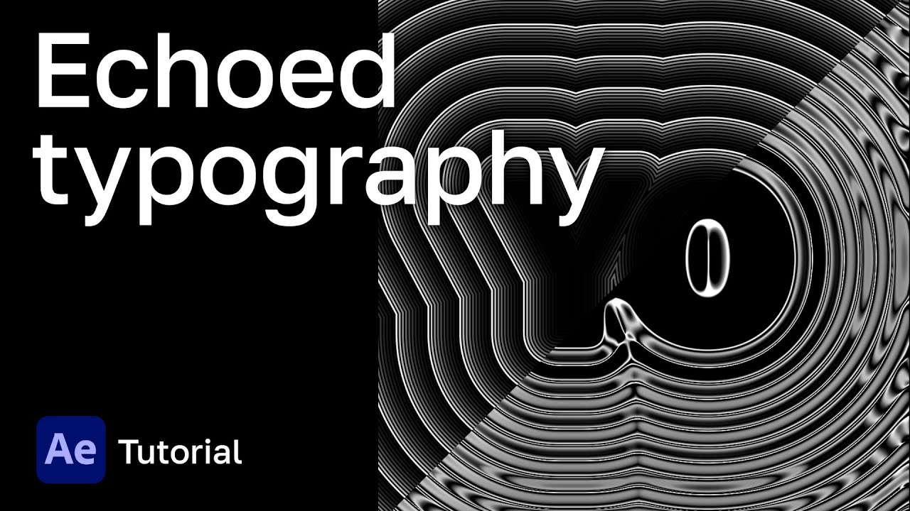 Echoed typography | After Effects tutorial - YouTube