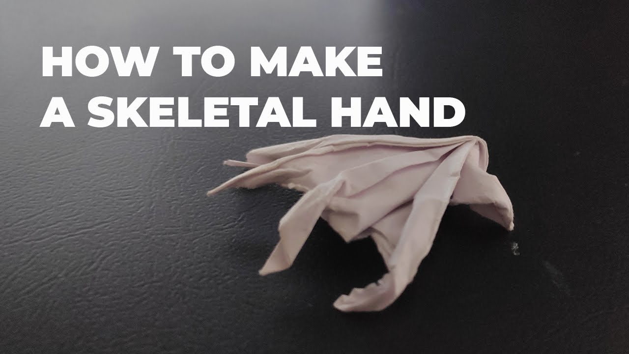 How to make a origami skeletal hand - YouTube