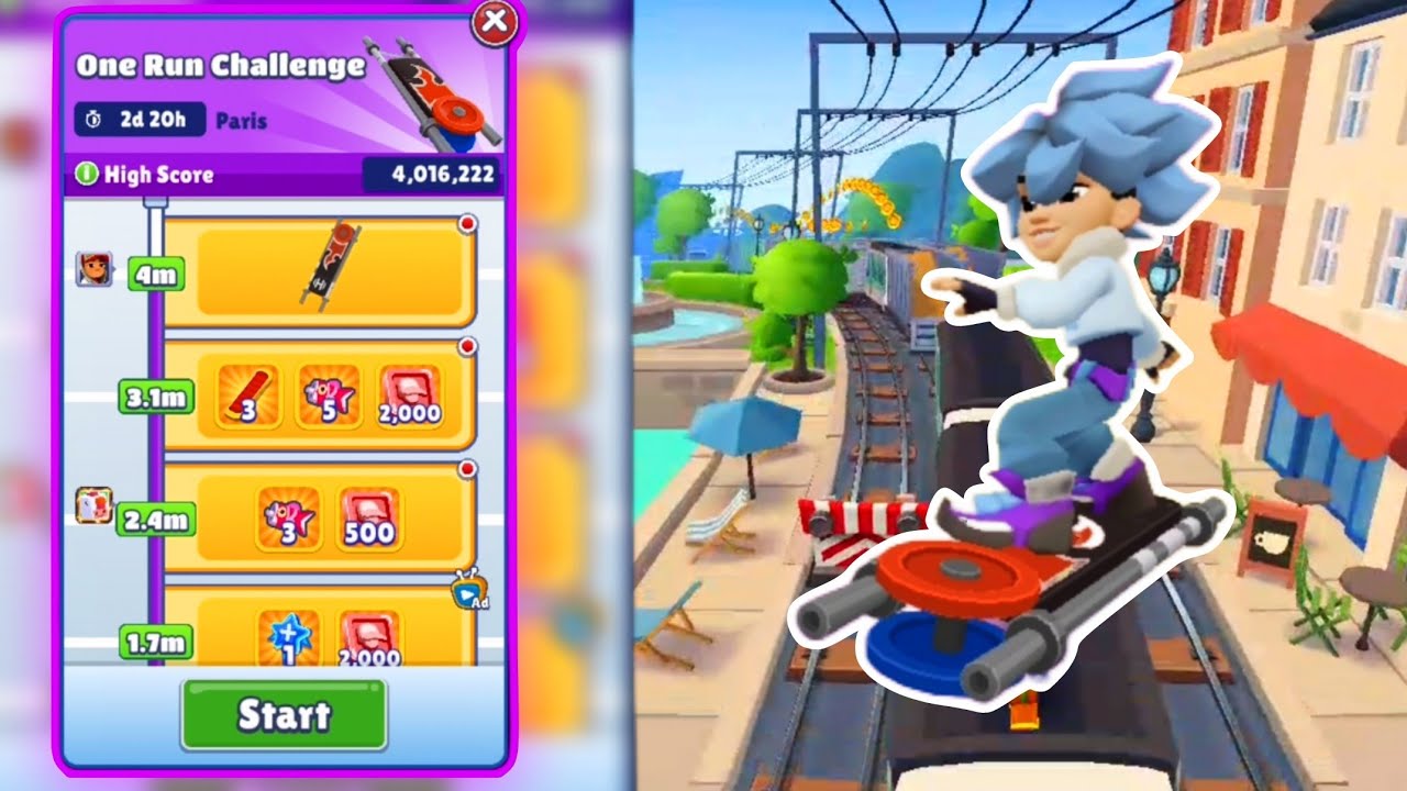 Full Gameplay HEAVY METAL HOVERBOARD from One Run Challange Subway ...