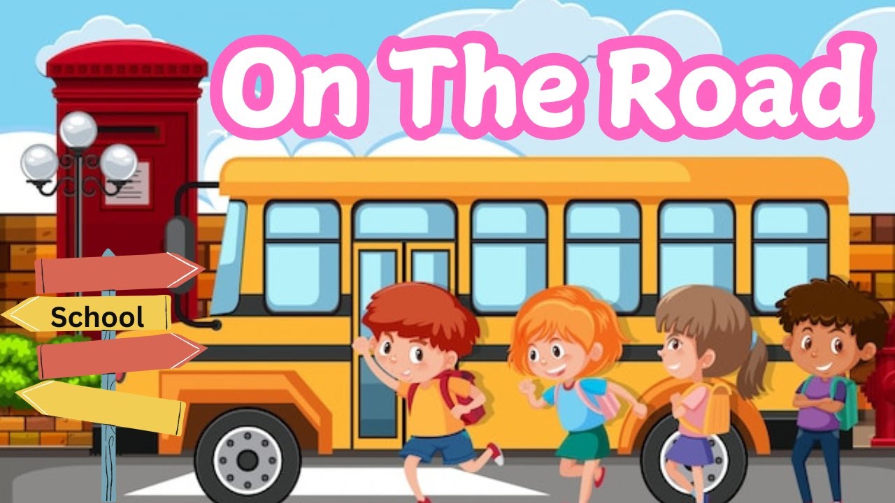 All Aboard - On the Road | wheels on the Bus | nursery rhymes for ...