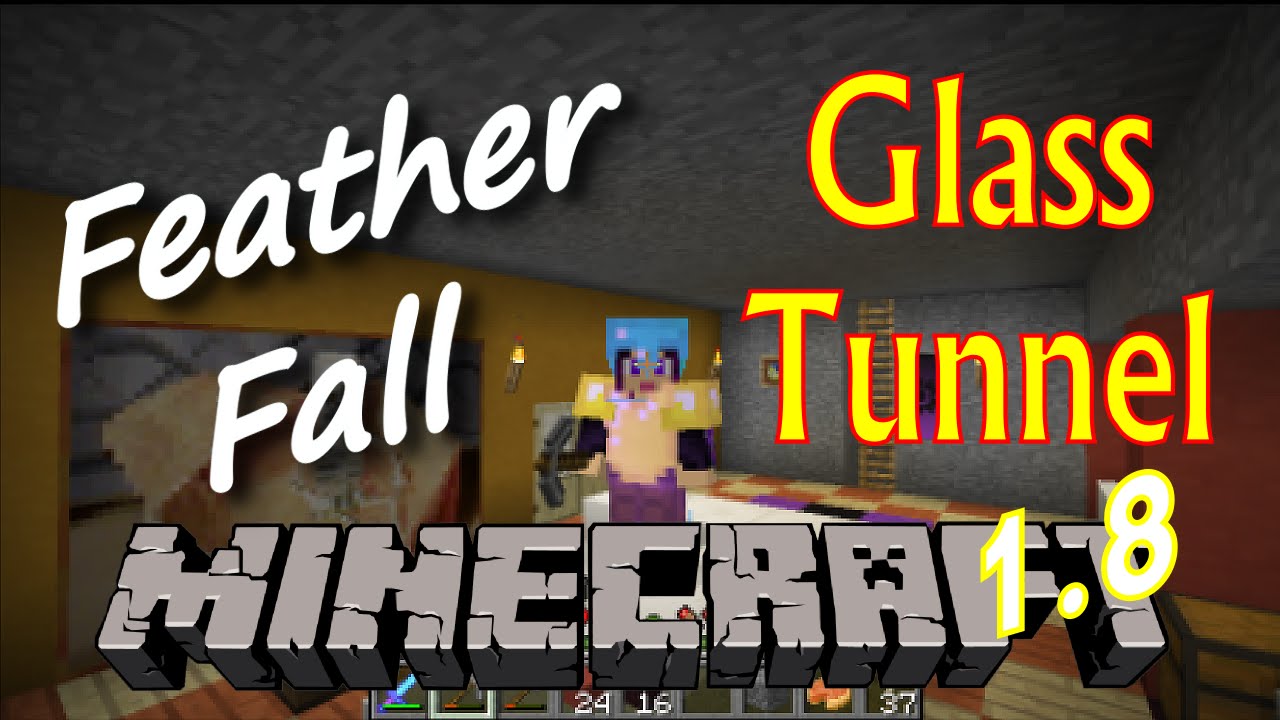 Feather Fall (Fall Damage SMP): Glass Tunnel (Ep23) - YouTube