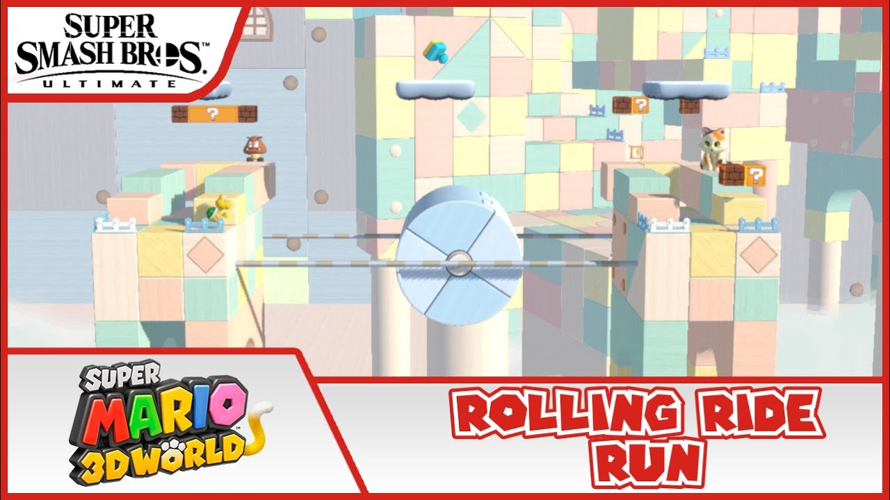 Smash Ultimate Stage Mod - Rolling Ride Run (Super Mario 3D World ...