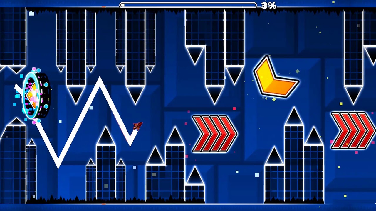 Geometry dash playing a orochi layout level - YouTube