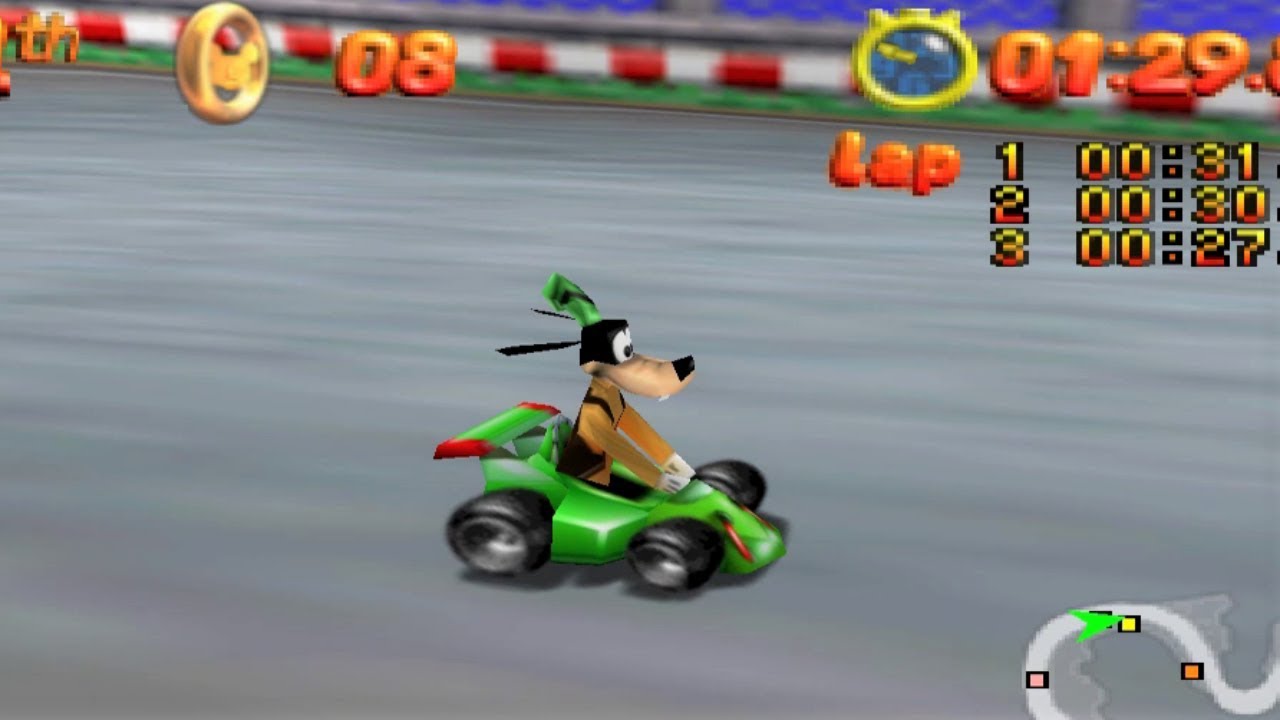 Mickey's Speedway USA - Goofy - Nintendo 64 Gameplay (720p60fps) - YouTube