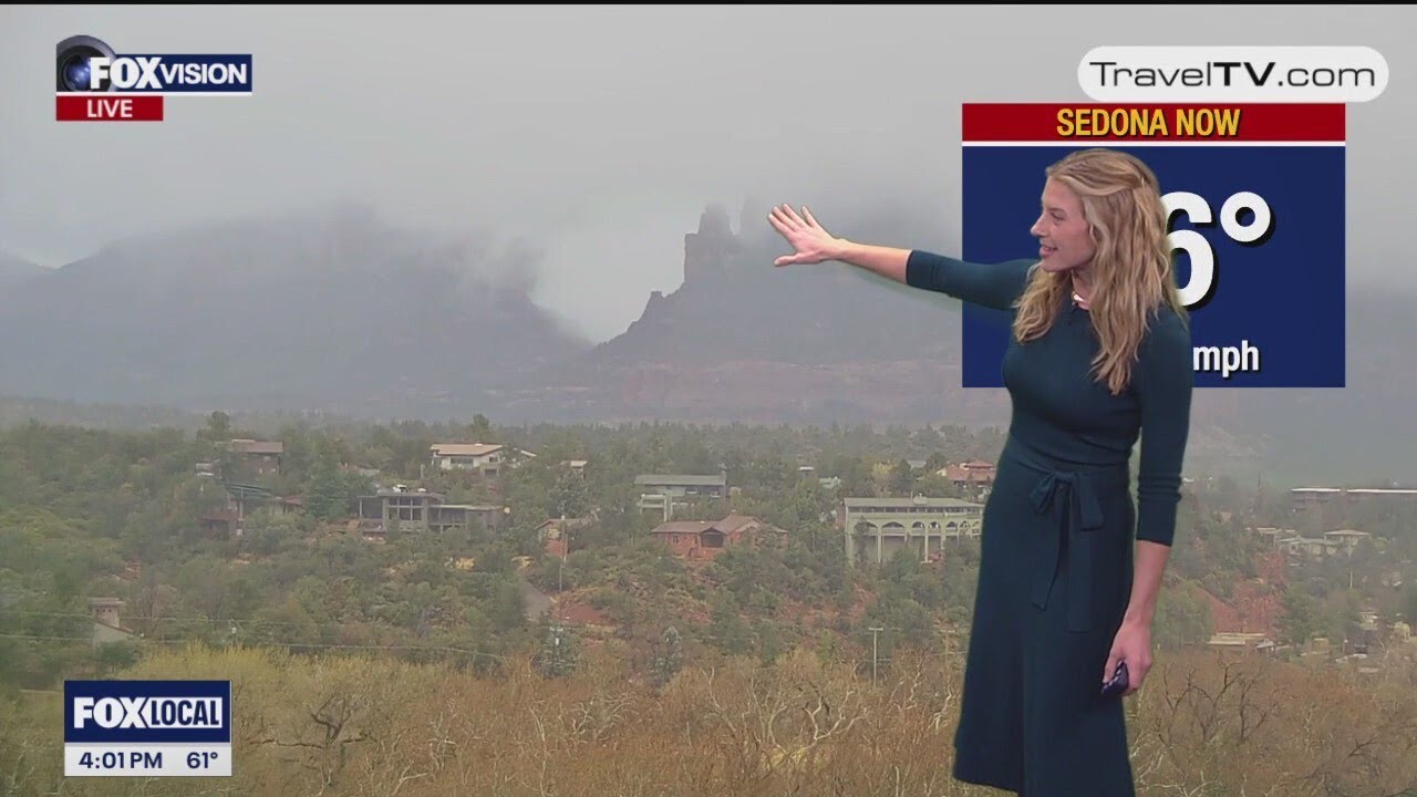 Rain and snow arrive in Arizona after dry streak - YouTube