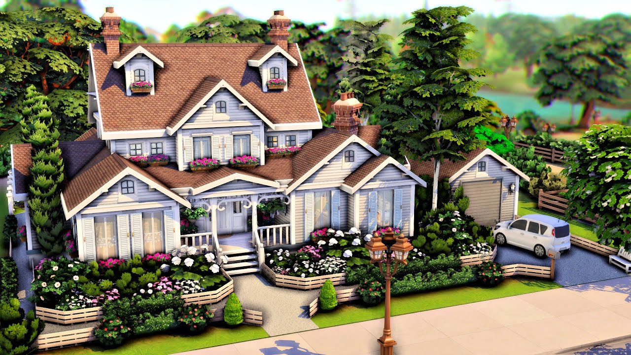 Fun Family Home For 8 Sims 💕 || The Sims 4 Speed Build - YouTube
