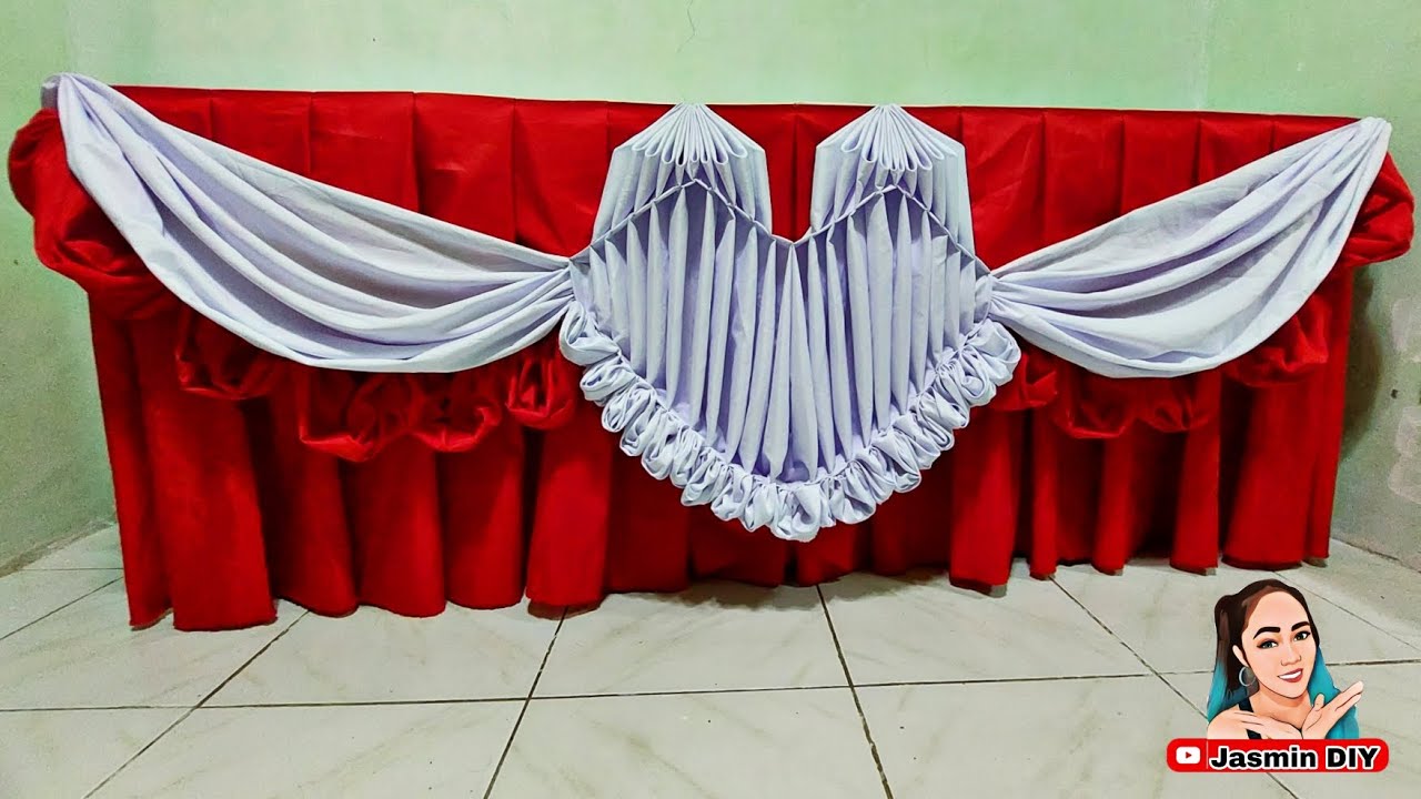 HEART WINGS Shape #4 Table Skirting Desihn Ideas #tutorial #diy #viral ...