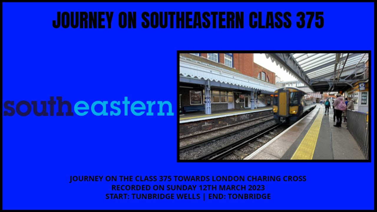 Journey on Southeastern Class 375 towards London Charing Cross - YouTube