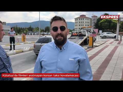 Kütahya’da filmleri aratmayan korsan taksi kovalamacası
