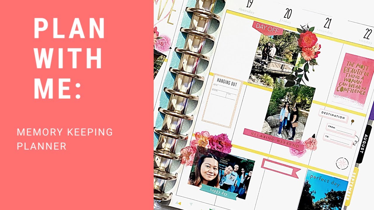 Plan With Me: Memory Keeping Planner |Sept 16-22, 2019 - YouTube