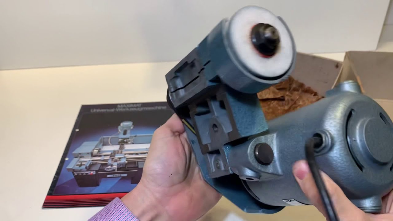 Emco Toolpost Grinder for Maximat V10-p or Emcomat 7 - YouTube