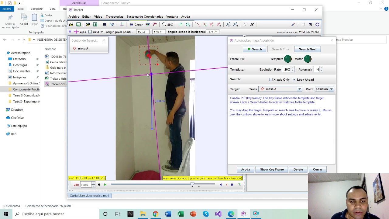 Ejercicio Caida Libre en Tracker - YouTube