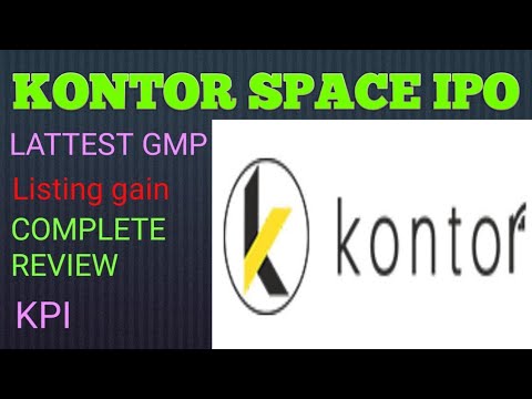 KONTOR SPACE IPO APPLY OR AVOID # LISTING GAIN # LATTEST GMP # COMPLETE ...