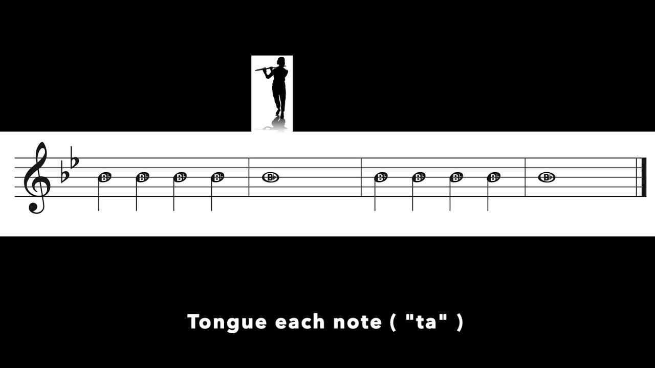 Practice Bb - flute - YouTube