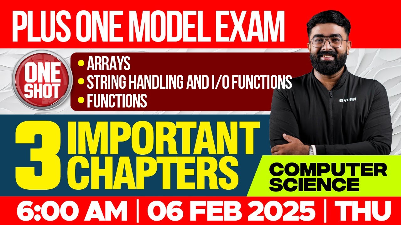 Plus One Model Exam Computer Science | 3 Important Chapters | One Shot ...