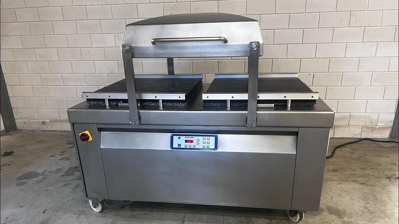 Vacuum sealer Multivac C500 with 160cm3 Busch pump - YouTube