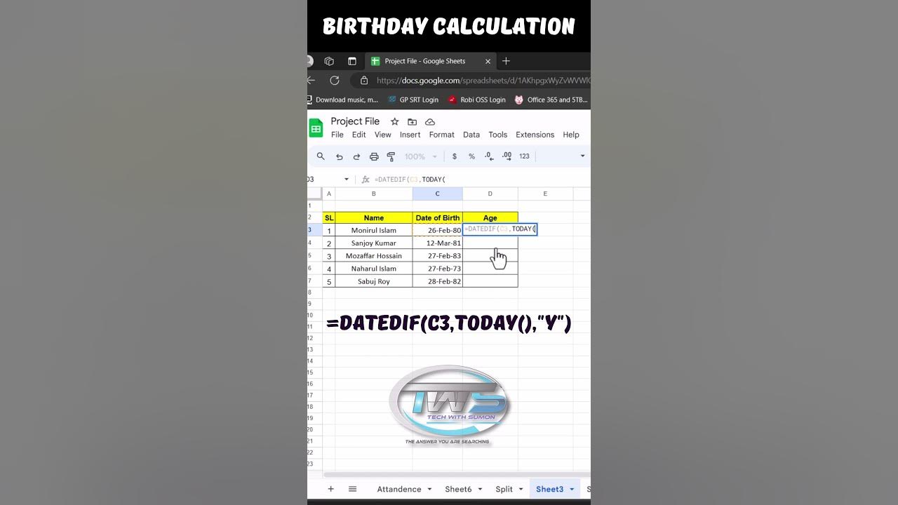How to Calculate Age Birthday #shorts - YouTube