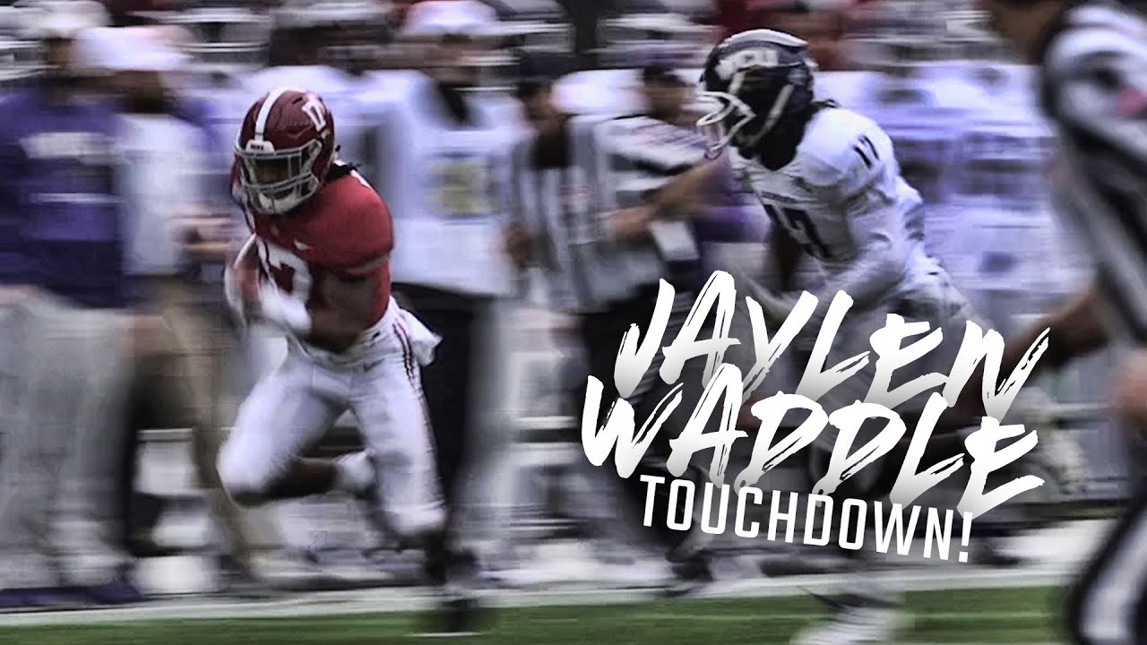 Jaylen Waddle shows off blazing speed for a 54-yard touchdown - YouTube