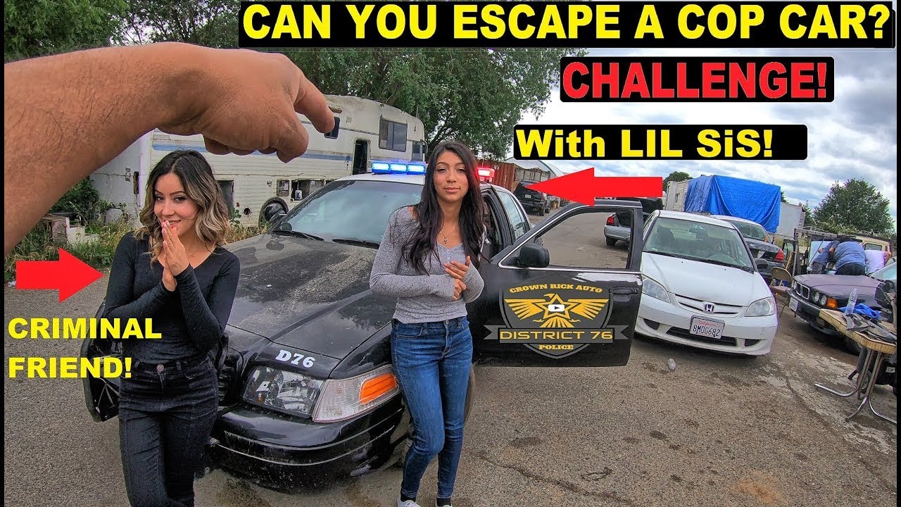 Can you Escape A Cop Car?! Challenge! - YouTube