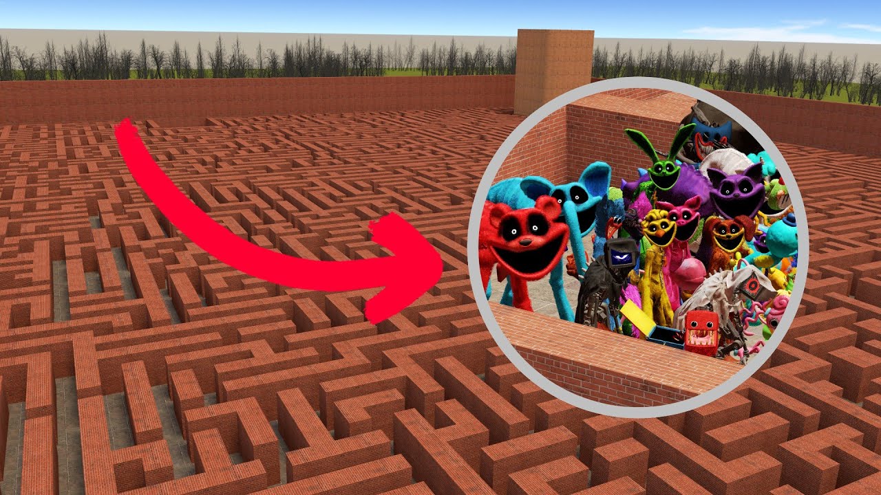 Never Go To Maze With Poppy Playtime Monsters | Garry's Mod - YouTube