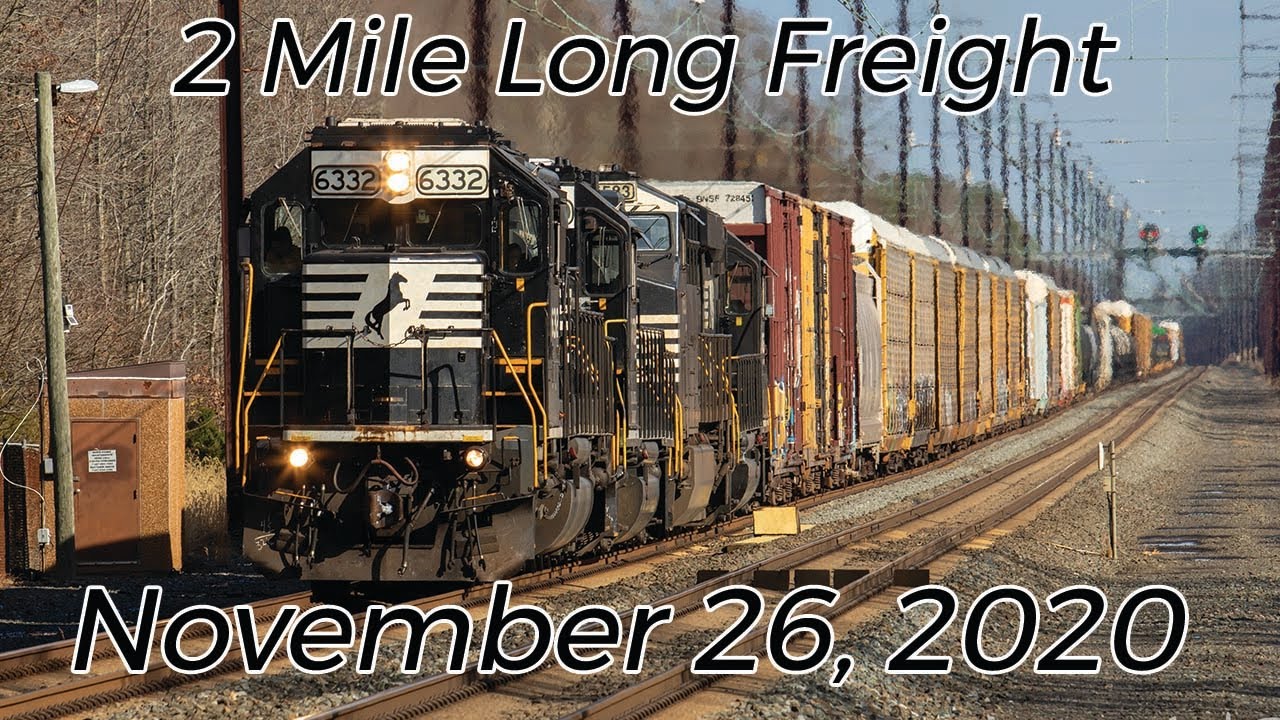 [HD] 2 Mile Long Freight on Amtrak's NEC - YouTube