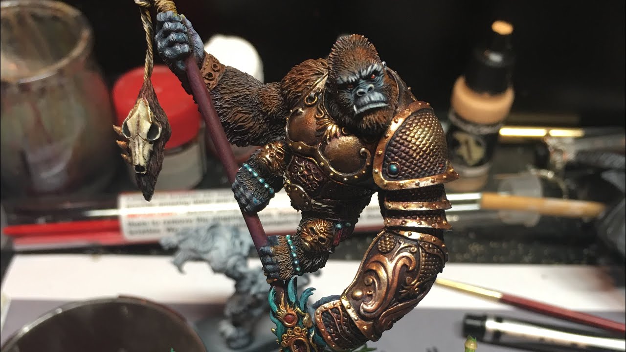 Shoshie paints Warlord Kong from Cartoon Miniatures pt. 3 - YouTube