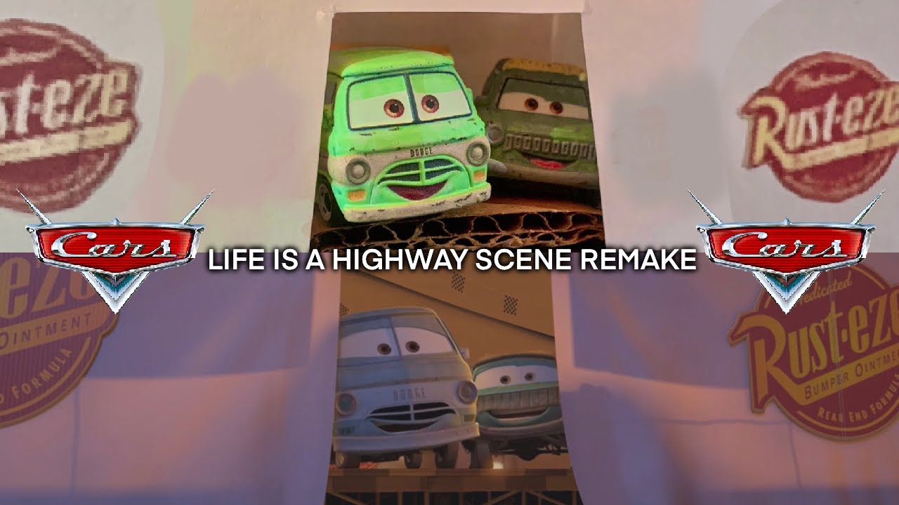 Disney Pixar Cars - Life is A Highway Toys Remake Side By Side with ...