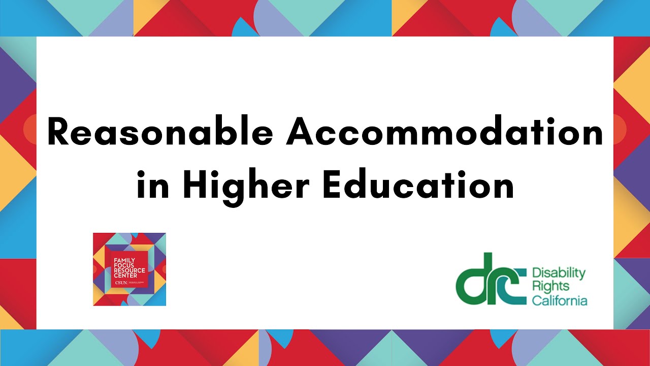 Reasonable Accommodation in Higher Education - YouTube