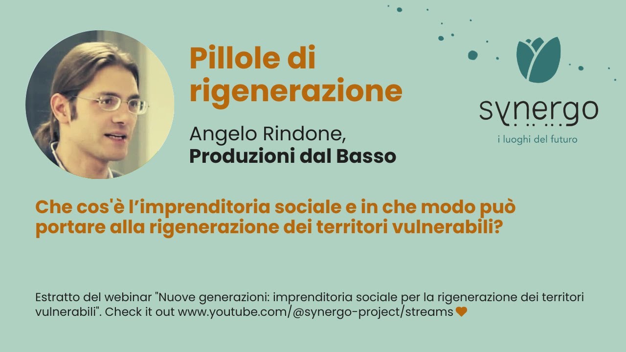 Pillole di rigenerazione | Angelo Rindone, Produzioni dal Basso - YouTube