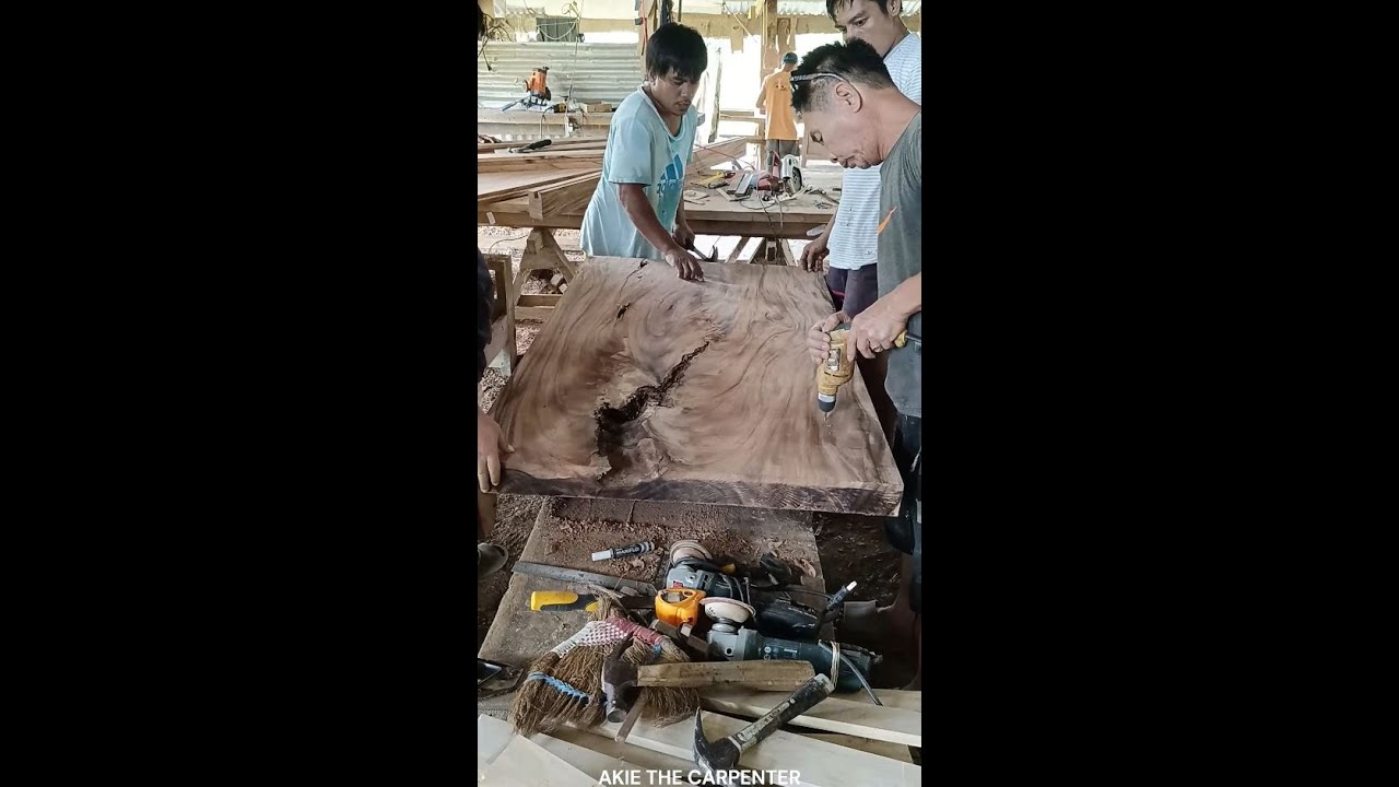 How to Make a Solid Dining Table 4 Seaters I Making a Study Table Wood ...