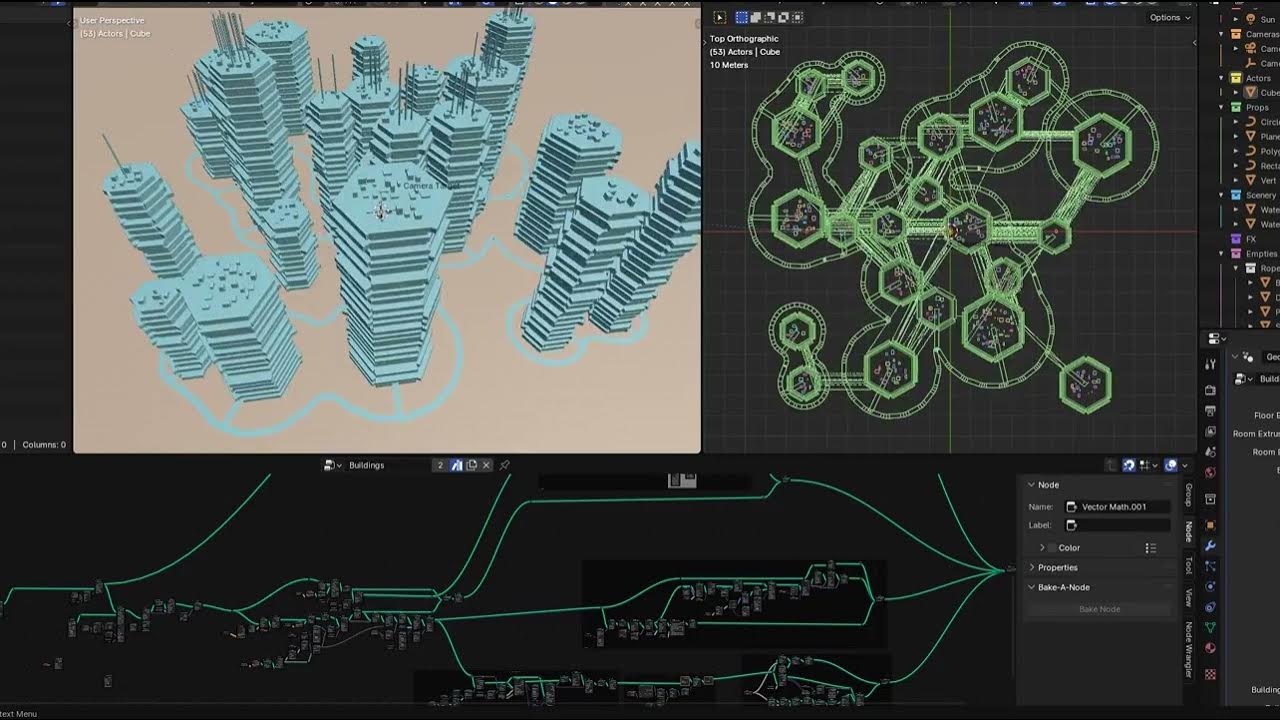 procedurally generated city demo - YouTube