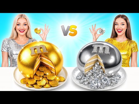 Kek Dekorasyon Mücadelesi Altın ve Gümüş karşılaştırması | Basit Mutfak Tarifleri Multi DO Challenge